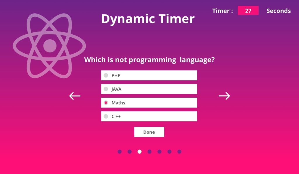 React JS Dynamic Timer with Swiper slider - Logistic Infotech